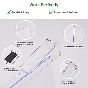 MIVERYEA Acrylic Shelf Dividers, Clear Shelf Divider for Closet Organization 6 Pack Plastic Shelve Divider for Clothes Purses Separators