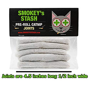 Smokey's Stash Catnip Filled Pre Roll Joints for Cats - 5 Joints per Pack