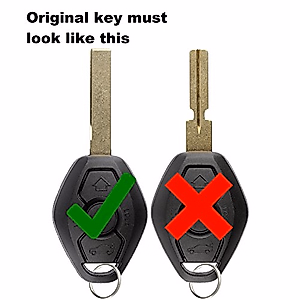 KeylessOption Keyless Entry Remote Control Car Key Fob Smooth Style Replacement for LX8 FZV