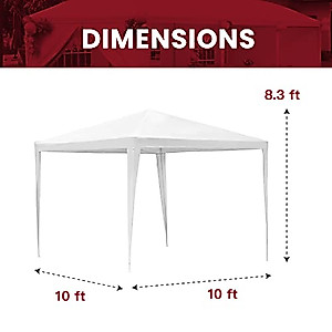 10x10 Gazebo Waterproof Outdoor Canopy Patio Tent Party Tent for Wedding BBQ Cater