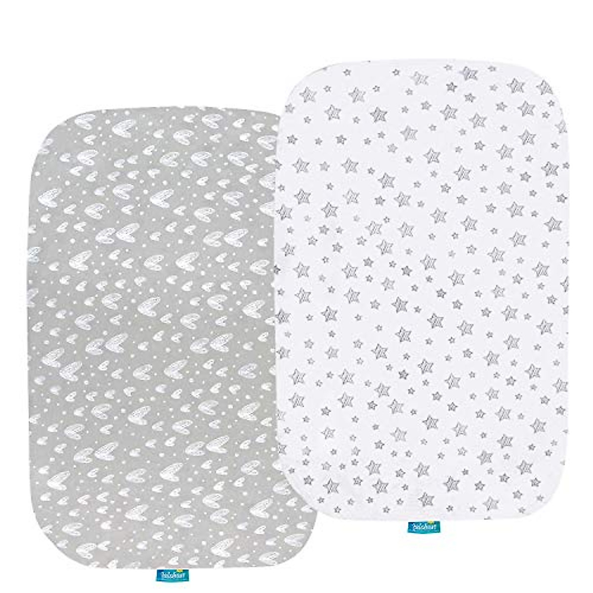 3 Count Changing Pad Liner, Waterproof 28" X 15", Cotton Flannel (Solid Improved Thickness) / Bassinet Sheets, 2 Pack, 100% Jersey Knit Cotton