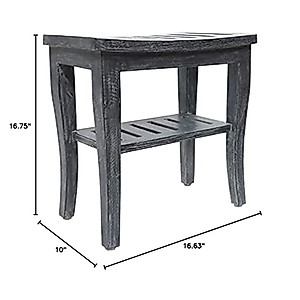 Redmon since 1883 Teak Petite Seat Shower Bench, Weathered Grey