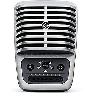 Shure MV51 Digital Large-Diaphragm Condenser Microphone with USB, Lightning and USB-C Cables - 5 DSP Preset Modes (Speech, Singing, Flat, Acoustic Instrument, Loud)