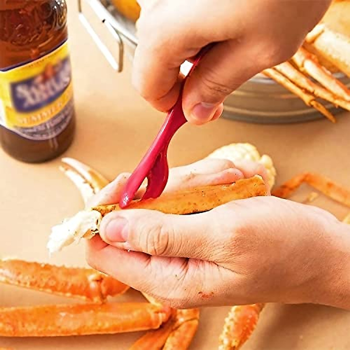 20Pcs Crab Legs Crackers - Crackers Picks Tools Set for Lobster, Crab, Crawfish, Prawns, Shrimp, Easy Opener Shellfish picks knife, Seafood Tools with Bag