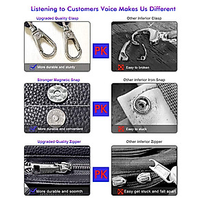 nuoku Wristlet Clutch Wallet Purse Small Crossbody Bags for Women With Cell phone Holder RFID 2 Straps(Black)