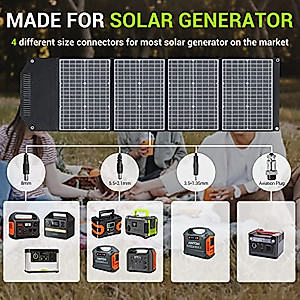 PAXCESS RM120 120 Watt 18 Volt Portable Outdoor Folding Solar Panel with Type C USB Output and Kickstand for RV Camping Solar Power Generator Station