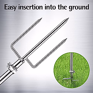 Adfitjo Game & Trail Camera Mount, Thickened Collapsible Stainless Steel Bracket, 360 Degree Adjustable Universal Screw Connection 1/4''-20 (6mm), for Mounting Trail Cameras, Solar Panels, etc.