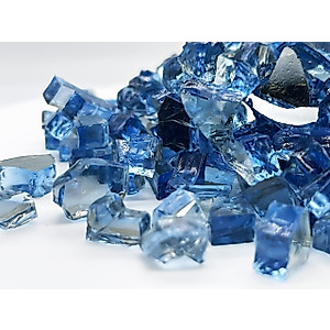 Element Fireglass Pacific Blue Reflective 1/4" Fire Glass 10lbs