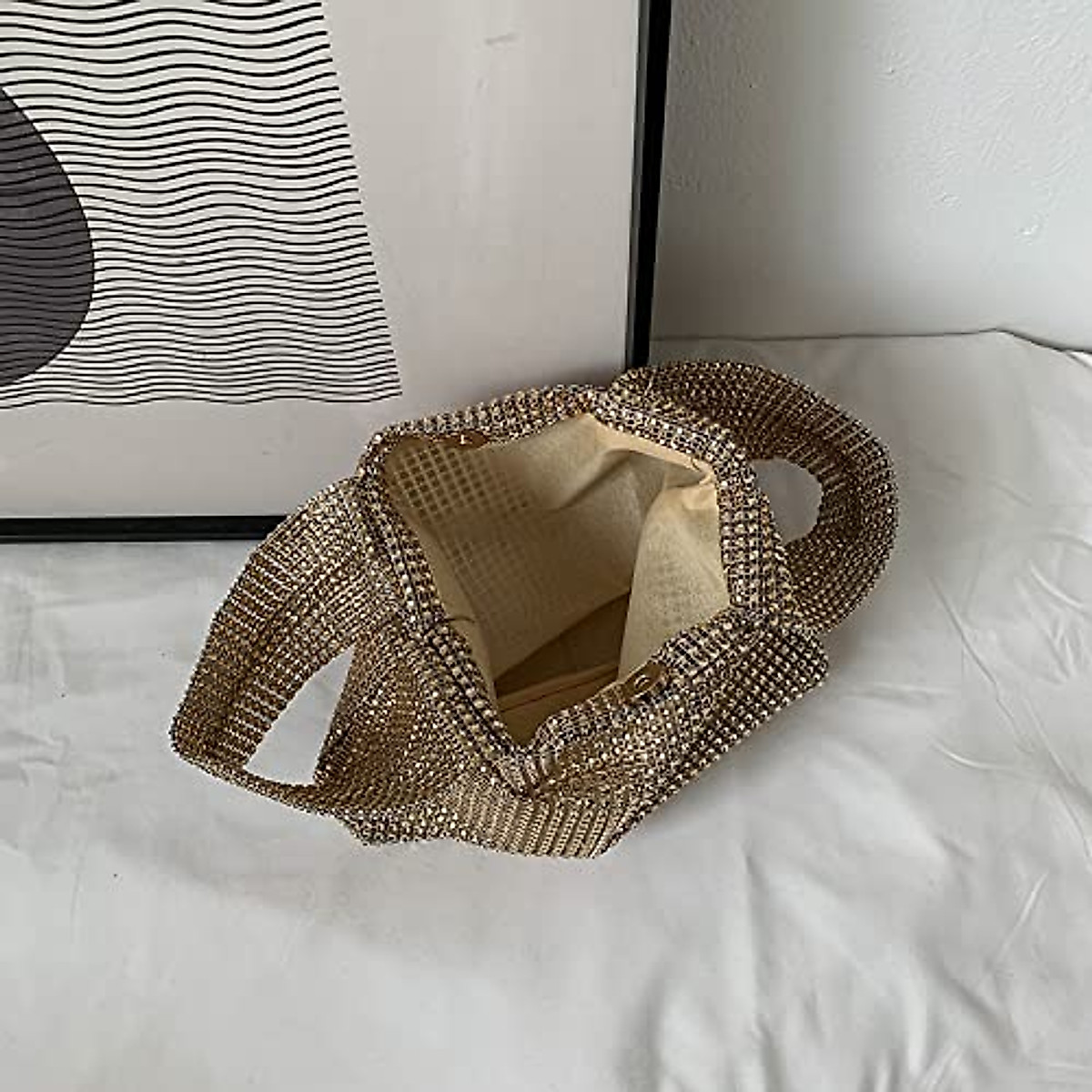 Fashion Sequins Rhinestone Women Clutch Bag Crystal Bling Diamond Glitter Tote Female Evening Dinner Party Handbag Girls Purse