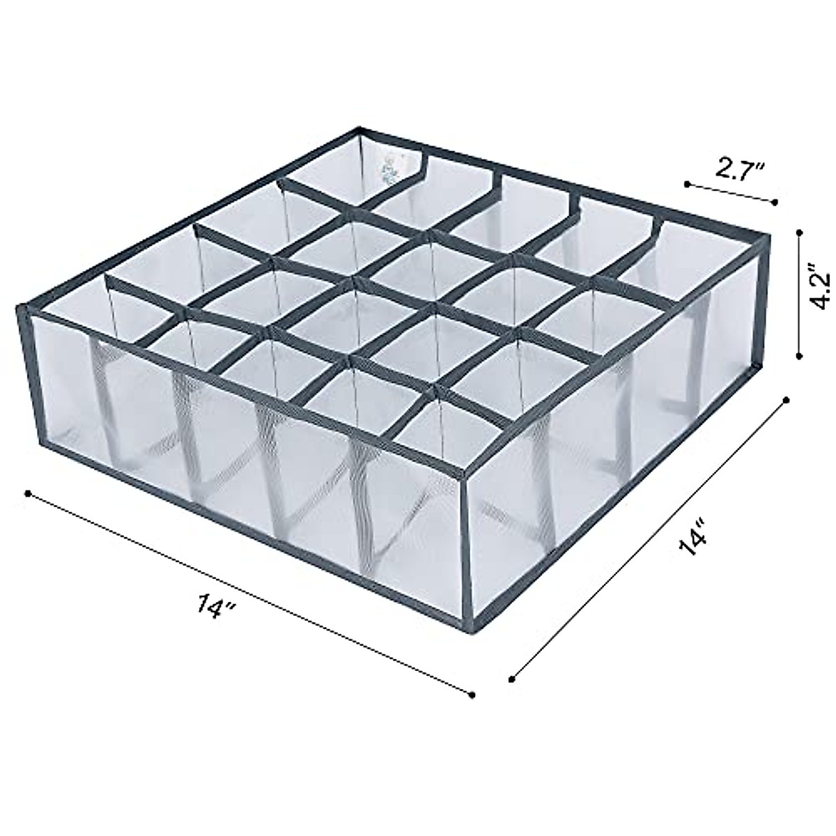 GRANNY SAYS Bundle of 2-Pack Closet Bins with Lids for Storage & 2-Pack Socks Storage Organizers