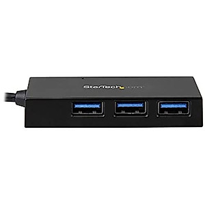 StarTech.com 4-Port USB 3.0 Hub - Powered USB 3.0 Hub - USB-C to 1x USB-C and 3X USB-A Adapter - USB 3.0 (5Gbps) - USB-C Port Expander, TAA (HB30C3A1CFB)