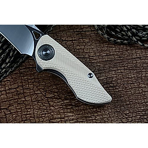 TWOSUN Pocket Knife Utility Folder 14C28N Satin Blade Resin Handle TS314