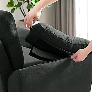 Enobala 79" Convertible Sectional Sofa, Modern L Shaped 3 Seat Couch with Reversible Ottoman for Living Room (#Black)