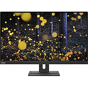 Lenovo ThinkVision E27q-20 27" WQHD WLED LCD Monitor - 16:9 - Raven Black, 14.5"x24.2"x1.8"