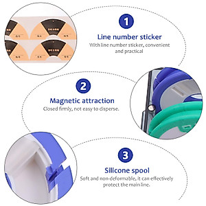 BESPORTBLE Silicone Fishing Line Storage Holders Fishing Snell Rigs Gear Spool Line Keeper Bobbins Tackle Box Wire Leader Colorful