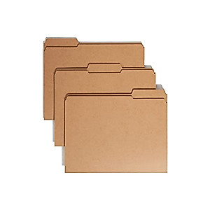 Smead File Folder, Reinforced 1/3-Cut Tab, Letter Size, Kraft, 100 Per Box (10734)