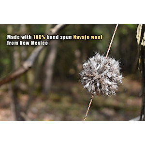 Standing Wolf Ultimate Navajo Wool Bow String Silencer Combo Pack (4 Pieces) | Traditional Archery Recurve Bowstring Silencer | Stick On Limb Noise Dampeners