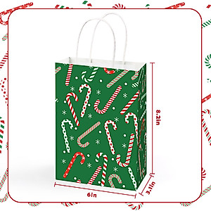 Christmas Gift Bags - 12 Pack Christmas Bags for Gifts - Small Christmas Gift Bags | Christmas Gift Baskets | christmas Treat Bags - Christmas Goodie Bag - Christmas Gifts for Kids Men Women