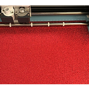 Crafasso 12" x 12" 300gms Heavy & Premium Glitter cardstock, 15 Sheets, red