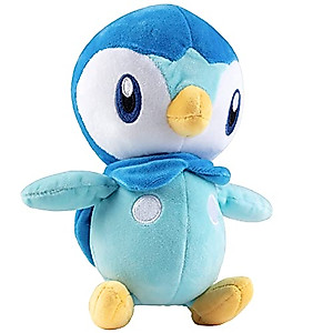 Pokémon 8" Chimchar, Piplup, Turtwig Plush Stuffed Animal Toys, 3-Pack - Brilliant Diamond & Shining Pearl Starters - Officially Licensed - Gift for Kids