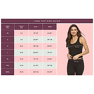 Felina Stretch Layering Women’s Tank Top (Black White, Large) - Seamless Cotton Workout Tank Top for Women - Layering Undershirt for Ladies - Stretchy Base Layer Tank Top for Women