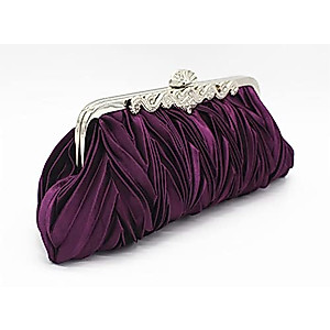 Geometry Suede Prom Cocktail Party Wedding Engagement Evening Bag Purse Clutch Pouch 10.64' x 4.73' x 1.58'(Purple)