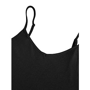 SOLY HUX Women's 2 Piece Outfits Summer Cami Top with Shorts Set Tropical Leaf Black S