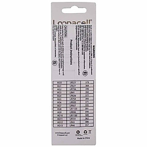10 Pack AG5 LR754 393 SR48 1.5 Volt Alkaline Cell Watch Batteries