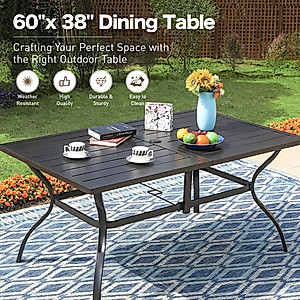 SUNSHINE VALLEY Patio Dining Sets for 6, 7 Piece Patio Table and Chairs Set of 6, Outdoor Dining Set with Metal Patio Table & 6 Textilene Chairs, Outdoor Table and Chairs Set for Garden Backyard Deck
