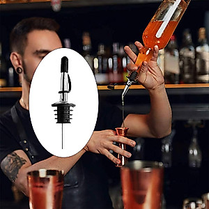 24 Pack Stainless Steel Liquor Bottle Pourers with Siamese Rubber Dust Caps bottle spout and Liquor Pourers