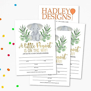25 Elephant Baby Shower Invitations Gender Neutral Shower - Gender Neutral Baby Shower Safari Baby Shower Invitations For Boy, Jungle Baby Shower Invites Gender Neutral Baby Sprinkle Invitations Girl