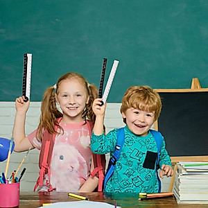 12 Inch Folding Ruler,Multi Acrylic Folding Ruler Angle Measurement Ruler Clear Flexible Black and White Rulers Adjustable Geometry Measuring Ruler for Drawing and Measuring Tools