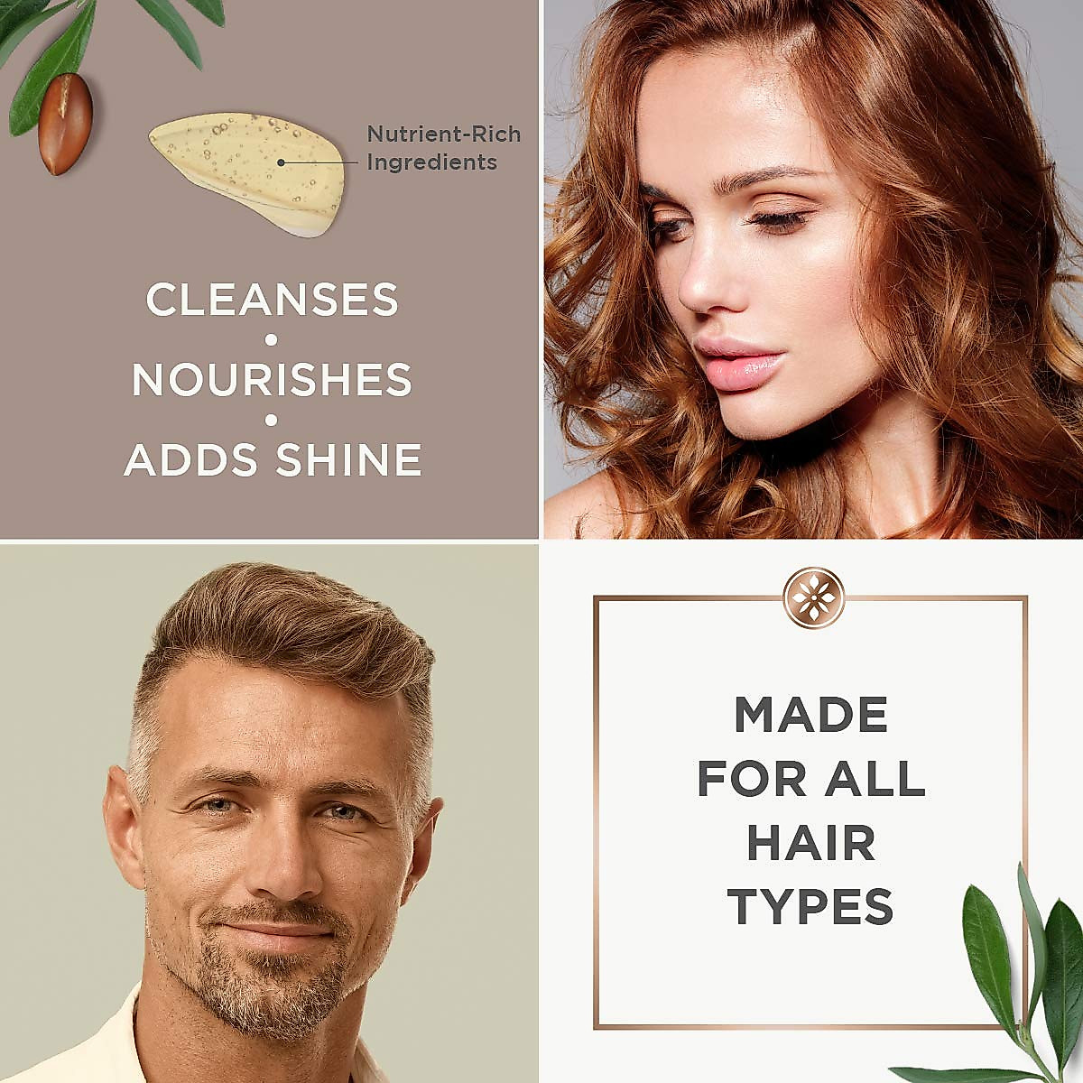 Argan Magic Shine Boosting Shampoo - Gently Cleanses and Restores Hair to Calm Frizz and Boost Shine | Made in USA, Paraben Free, Cruelty Free (1 Pack)