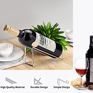 SuproBarware Wine Rack - Stainless Steel Single Wine Bottle Holder Rack, Stylish Wine Bottle Organizer Great for Wine Lovers (cp 6)