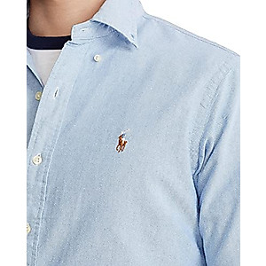 POLO RALPH LAUREN Men's Long Sleeve Oxford Button Down Shirt (XL, BasicBlue)