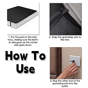 Grounding Mat for Sleep, Grounding Bed Mat for Improve Sleep, Grounding Pad Sleep Mat Earth Mat with 15 Ft Grounding Cord(54x78IN)