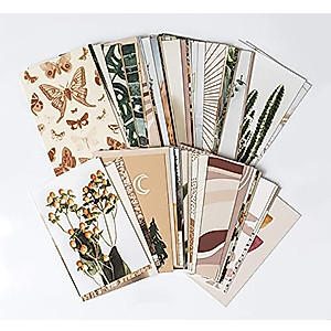 Artivo Boho Wall Collage Kit Aesthetic Pictures, Cute Bedroom Decor for Teen Girls, 50 Set 4x6 inch, Plant Wall Art Collage Kit, Boho Trendy Decor Photo Collection