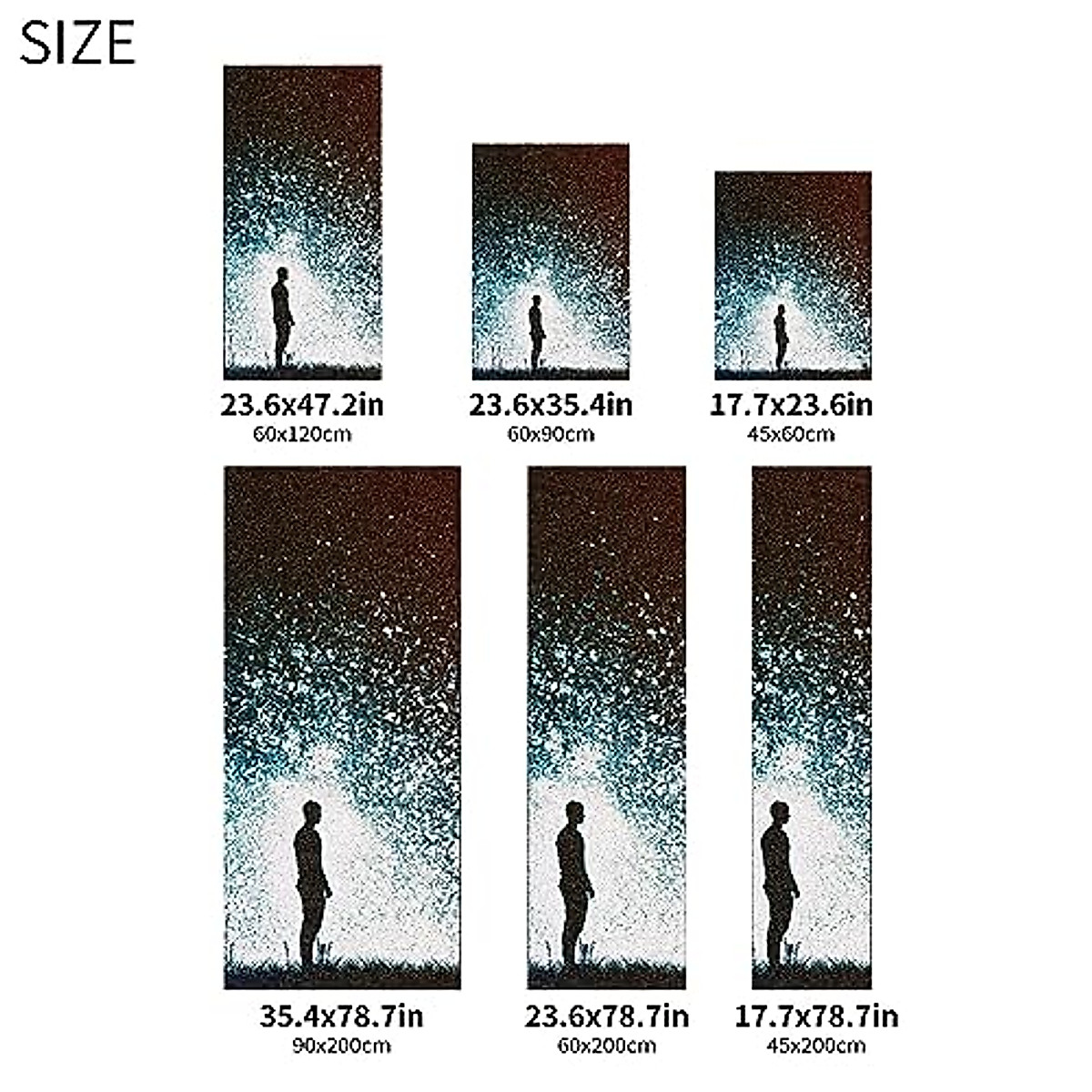 IOACIY Privacy Window Film Frosted Glass Sticker for Home Office Static Anti-UV Window Paper Decorative Window Covering for Bathroom (Universe Outer Space Starry Sky Red Blue-89, 17.7" x 23.6")