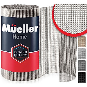 Mueller Ultra-Premium Drawer and Shelf Liner, 12 Inch x 20 FT Heavy-Duty and Slip-Resistant Liner, Durable Non Adhesive Waterproof Roll, for Drawers, Kitchen, Cabinets, Shelves, Desks, Light Grey
