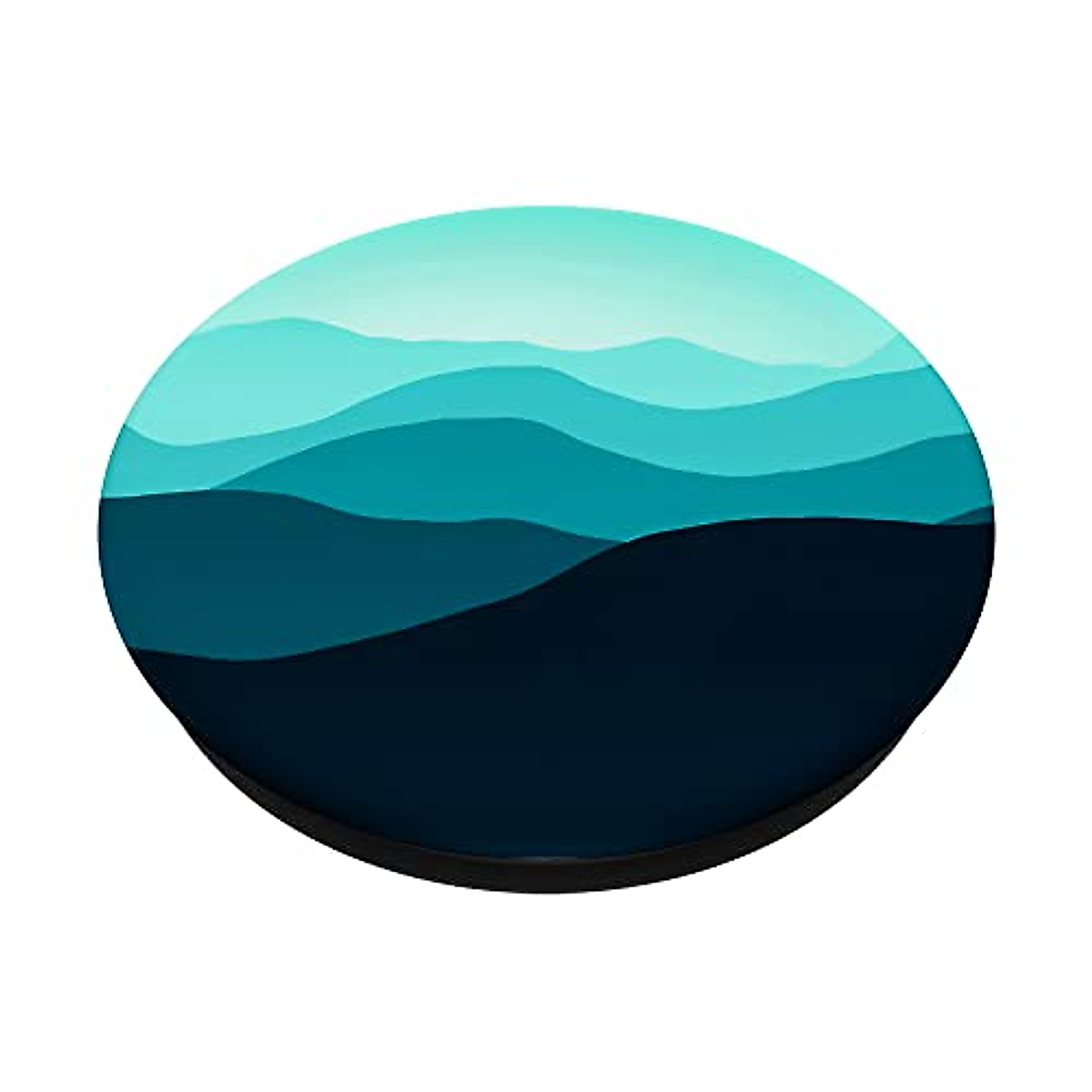 Cool Mountains Abstract Pastel Turquoise Blue Design PopSockets Swappable PopGrip