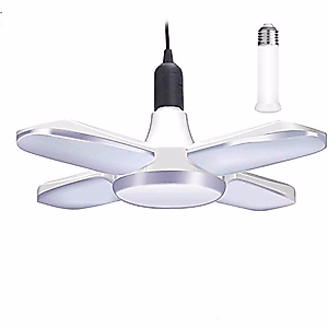 YiaMia LED Basement Lights Led Garage Lights LED Shop Light,6000LM 60W Deformable LED Light Bulbs Garage Ceiling Lighting,Workshop Light for Garage, Workshop, Workbench, Barn, Warehouse (1 Pack)