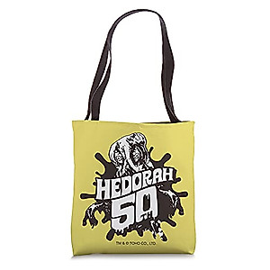 Godzilla Hedorah 50th Anniversary Black Line Art - Yellow Tote Bag