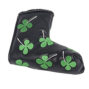 HIFROM Golf Putter Head Cover headcover Shamrock Embroidered Blade Fit All Brands