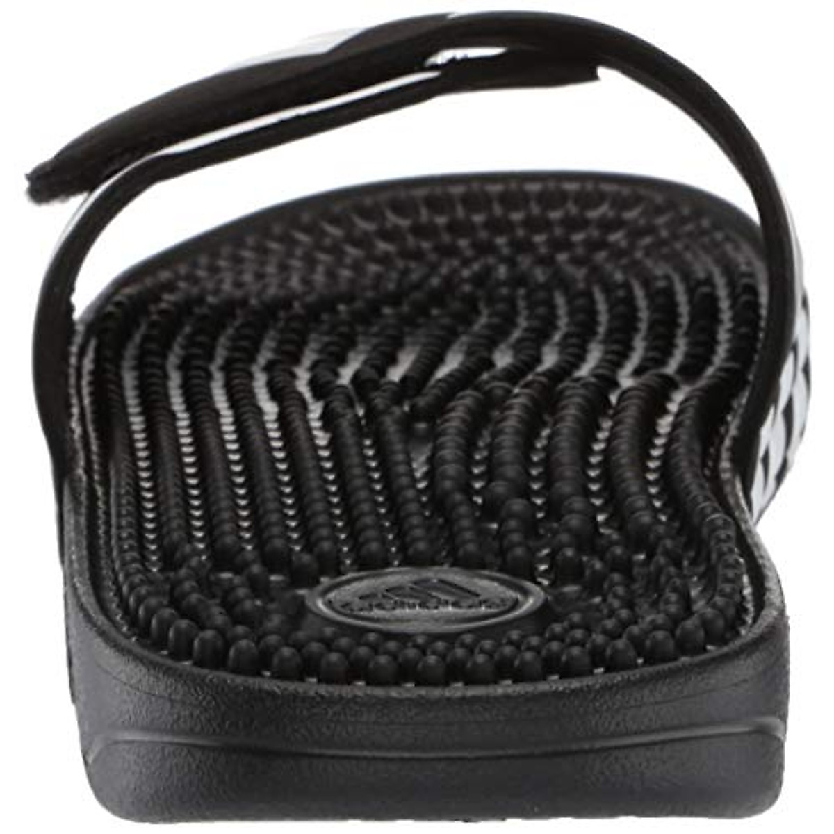 adidas Women's Adissage Slides Sandal, Black/White/Black, 7