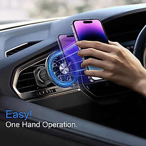 Magnetic Phone Holder for Car [20 Powerful Magnets], Hands-Free Magsafe Car Mount for Air Vent, Cell Phone Vehicle Mount, Mobile Stand for Car, Fit for iPhone All Phone Smartphone