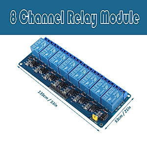 AEDIKO 2pcs 8 Channel Relay Module DC 12V Relay Module Board for DIY DSP AVR PIC ARM