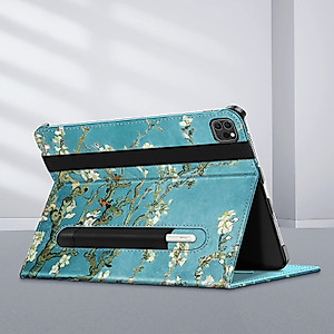 Fintie Case for iPad Pro 11-inch (4th / 3rd Generation) 2022/2021 - Multiple Angles Viewing Folio Stand Cover with Pencil Holder & Pocket, Also Fit iPad Pro 11" 2nd/1st Gen, Blossom