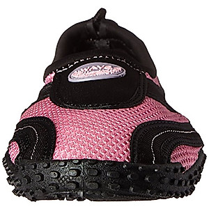 Womens Water Shoes Aqua Socks Pool Beach ,Yoga,Dance and Exercise (10, Black/Pink 1185L)
