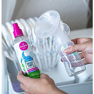 dapple Breast Pump Cleaner Spray Baby, 8 Fl Oz Bottle, Unscented, Plant Based & Hypoallergenic - Removes Milk Residue - Easy Rinse Formula With Oxygenated Vinegar