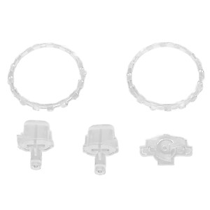 Yoidesu Game Controller Buttons, Replacement Buttons L2 R2 Full Buttons Set Replacement Repair Kit for Game Controller(Transparent White)